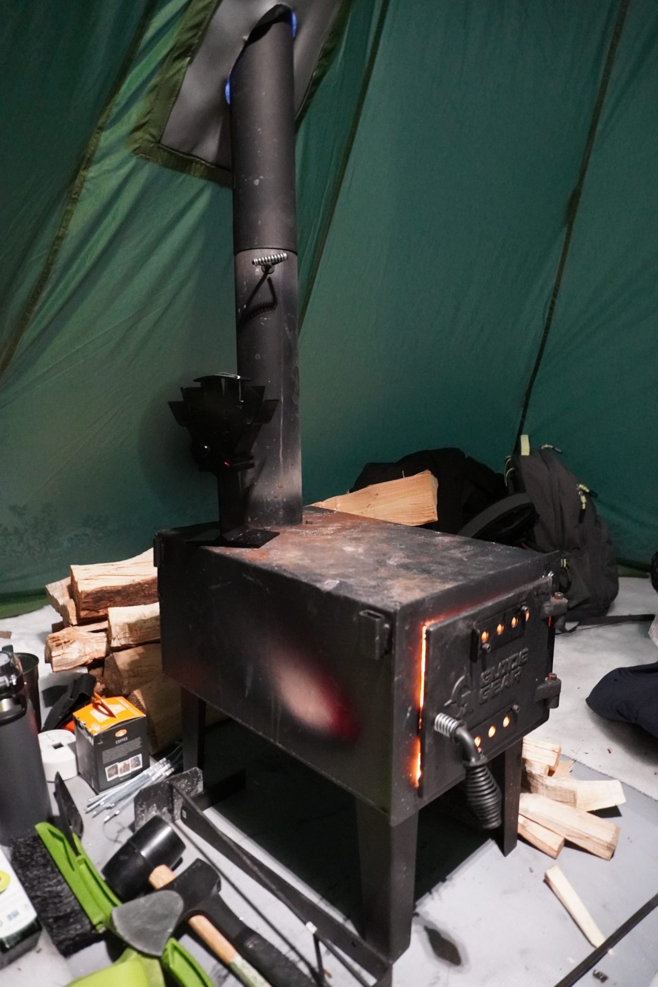 Hot Tent Camping in Snow Storm - Adventures in Jennyland